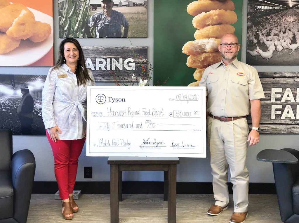 Tyson Foods donates $50K to Harvest Food Bank | Southwest Arkansas News